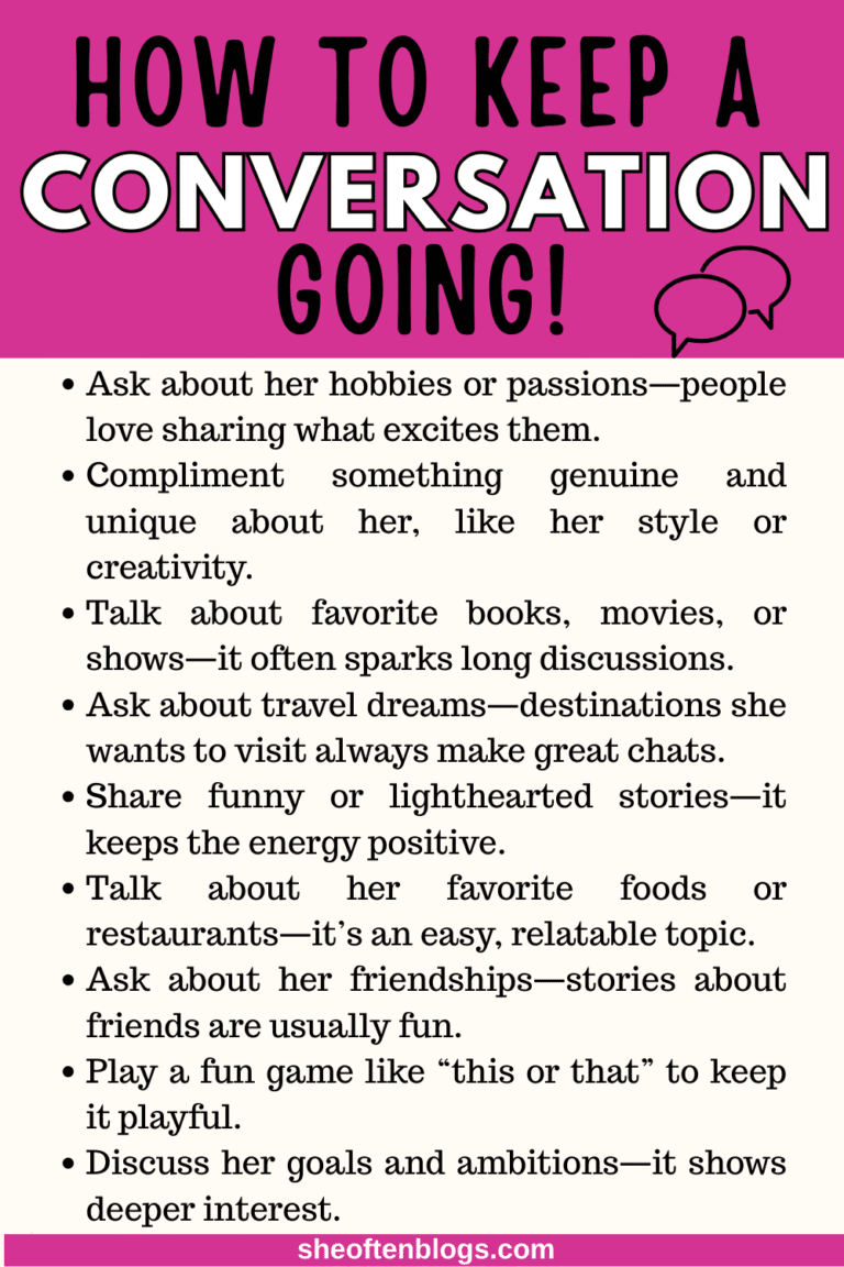 How to Keep a Conversation Going (Every Time) - She Often Blogs